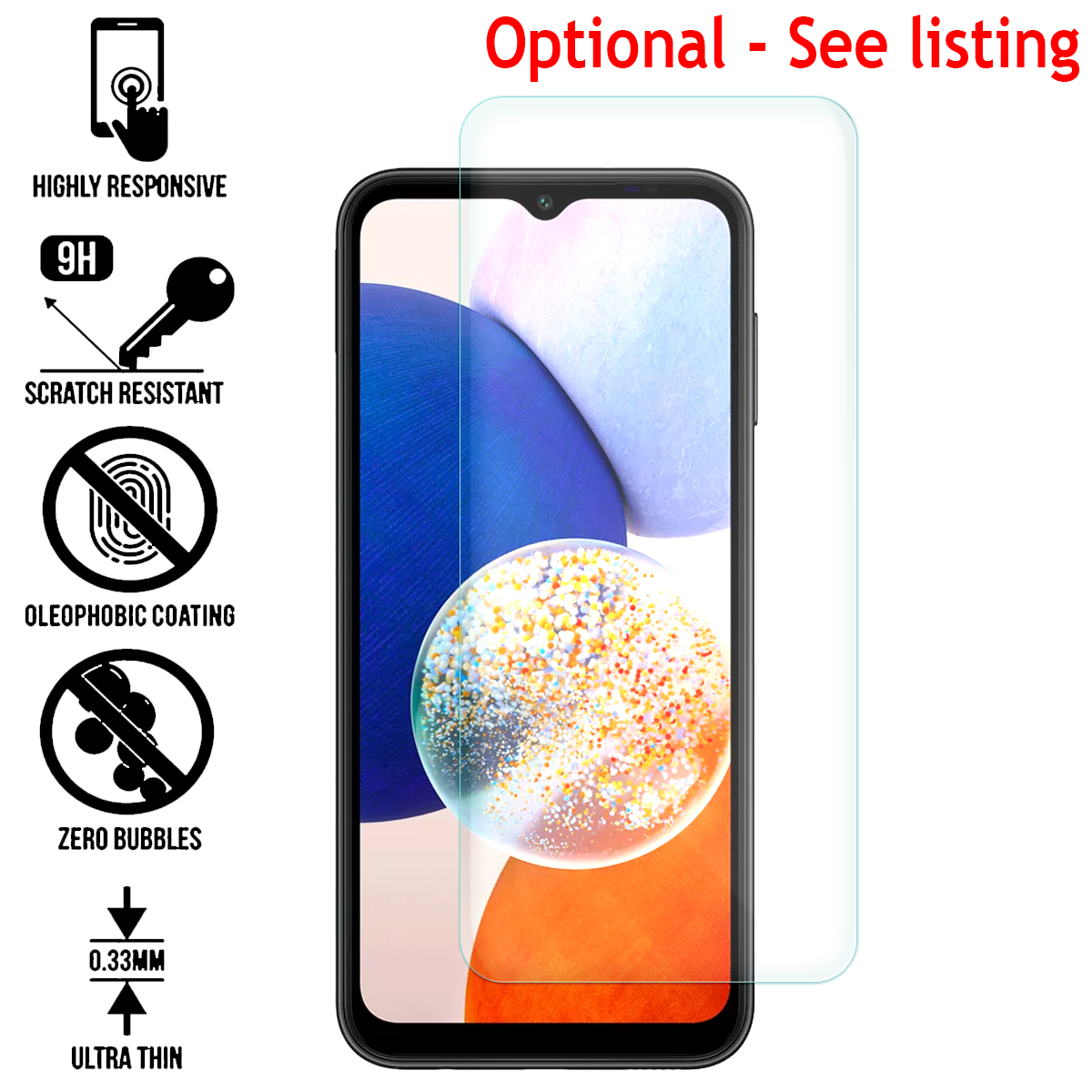 TPU Phone Case+Tempered Glass For Samsung Galaxy A14 5G/A13 5G/A12-CTE ...